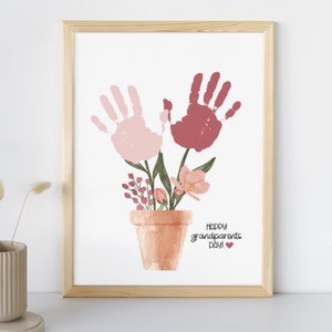 Grandparents Day Handprint Art Craft, Printable | Gift for Grandma or ...