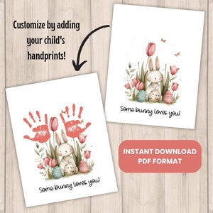 Easter Handprint Art Craft, Printable | Spring Craft | Kids Baby ...