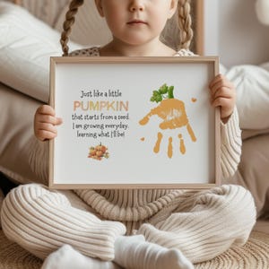 Printable Pumpkin Handprint Art | Fall Poem Craft for Kids | Preschool ...
