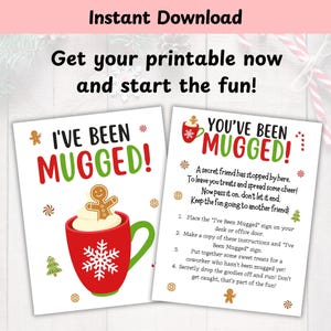 Youve Been Mugged Printable, Office Coworker Game | Christmas Team ...