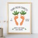 Easter Footprint Art Craft, Printable, Carrot Patch Farm Sign ...