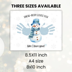 Winter Handprint Art Craft, Printable, Christmas or Holiday DIY Card ...