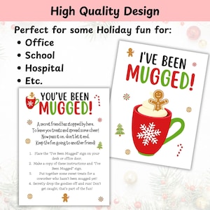 Youve Been Mugged Printable, Office Coworker Game | Christmas Team ...