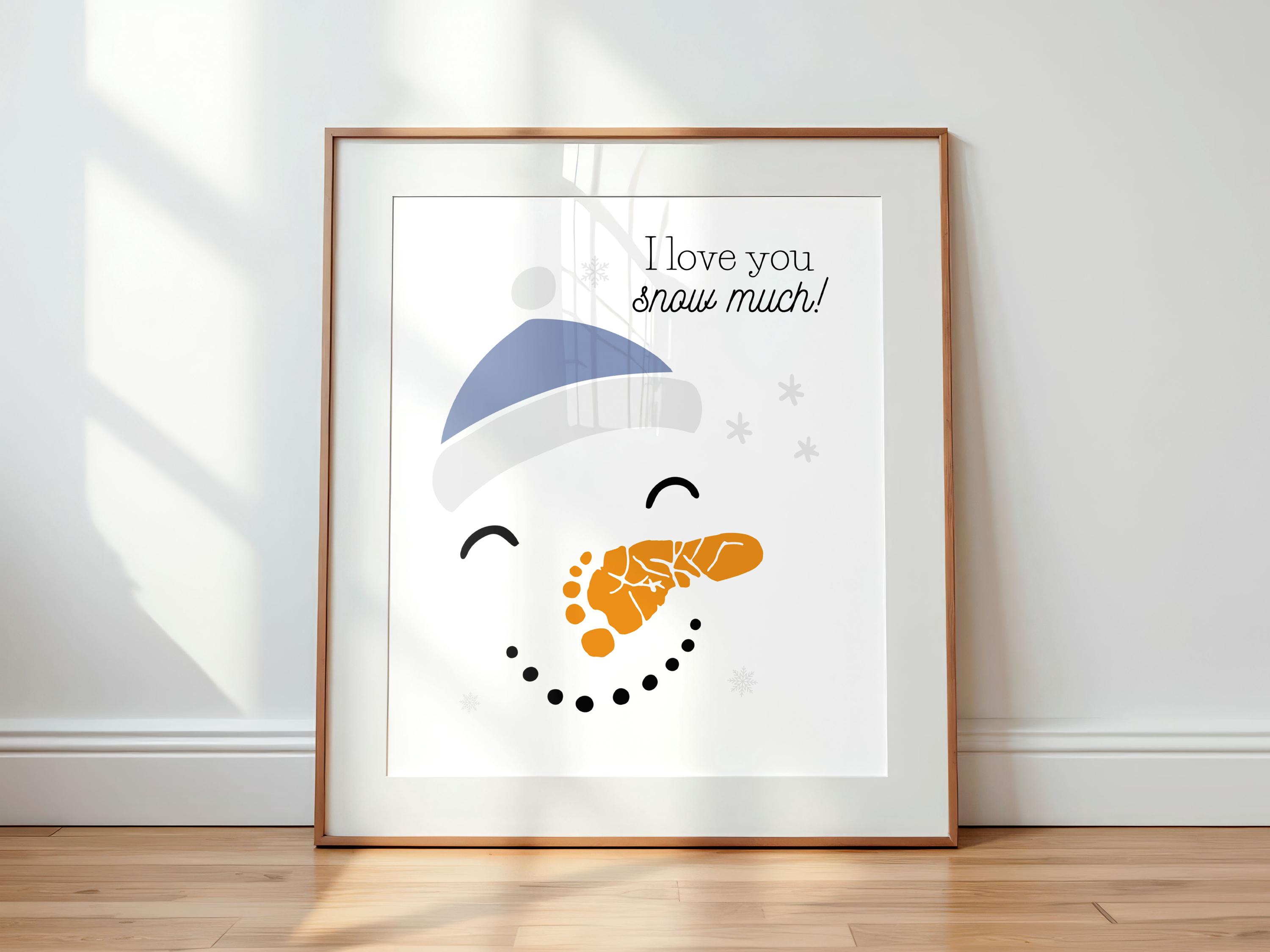 Winter Handprint Craft | Snowman Kids Footprint Craft Printable | I ...
