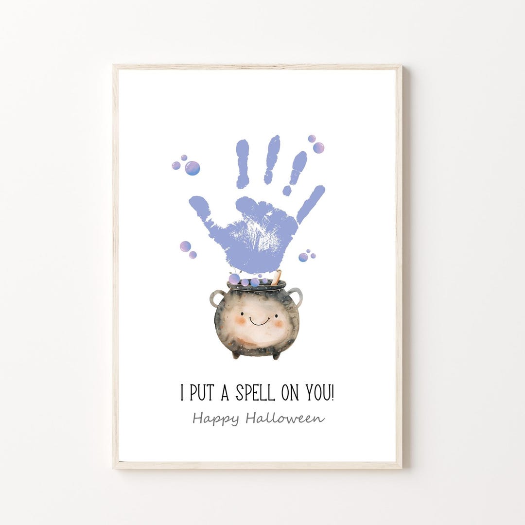Halloween Cauldron Handprint Art Printable | Preschool & Daycare ...