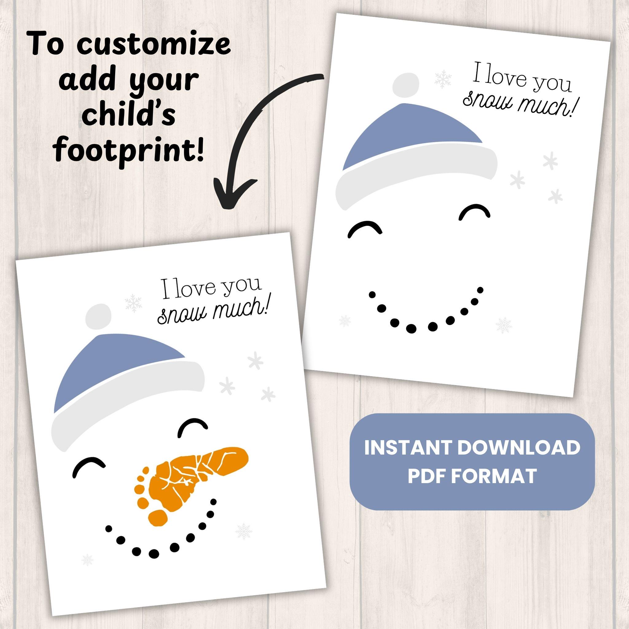 Winter Handprint Craft | Snowman Kids Footprint Craft Printable | I ...