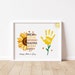 Mother's Day Flower Handprint Craft Art, Printable | Mothers Day, Gift ...