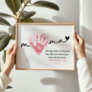 Mother's Day Mama Handprint Art, Printable | Craft for Mom From Baby ...