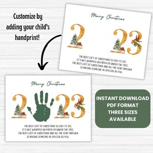 Christmas Handprint Art Craft, Printable, Holiday DIY Card Gift for ...