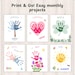 Handprint Art Memory Book, Printable Kids Calendar, 12 Month ...