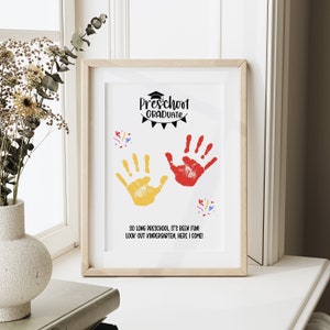 Preschool Graduation Handprint Art Craft, Printable | Last Day of ...