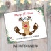 Reindeer Footprint Art Craft, Printable, Christmas or Holiday DIY Card ...
