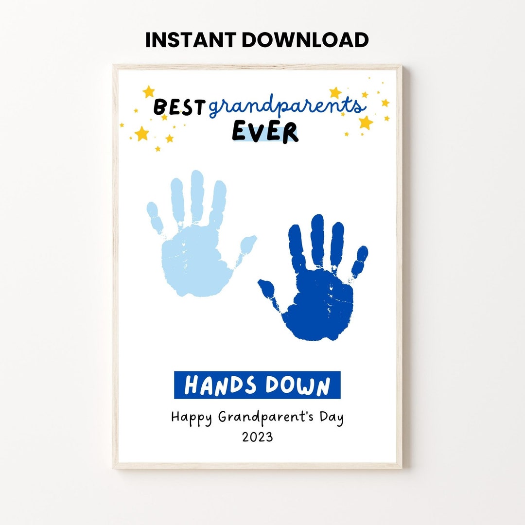 Grandparents Day Handprint Art Craft Printable Gift for - Etsy