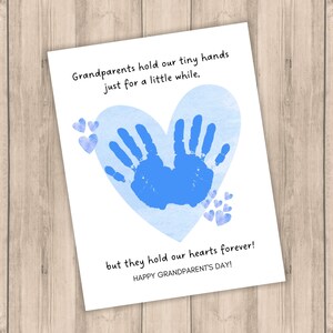 Grandparents Day Handprint Art Craft, Printable | Gift for Grandma or ...