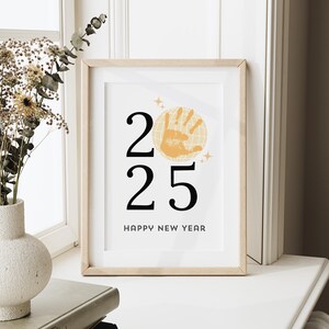 2025 New Years Handprint Art Poem, Printable New Years Eve Craft ...