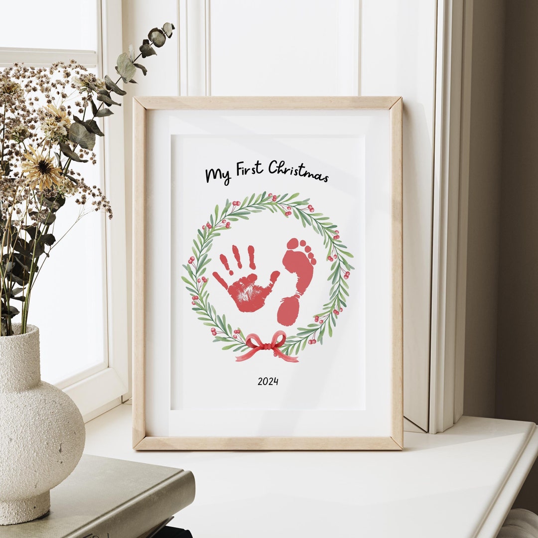 My First Christmas: Handprint Art for Infants and Toddlers, Printable ...