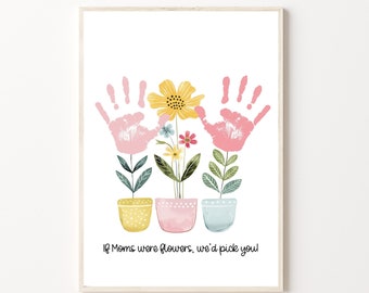 Mother's Day Handprint Art Flower Handprint Craft for Kids Toddler ...