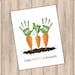 Easter Carrot Handprint Art Craft, Printable | Preschool or Daycare ...