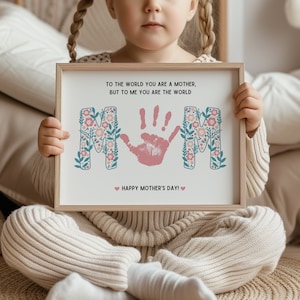Mother's Day Mom Handprint Art, Printable | Craft for Mom From Baby ...