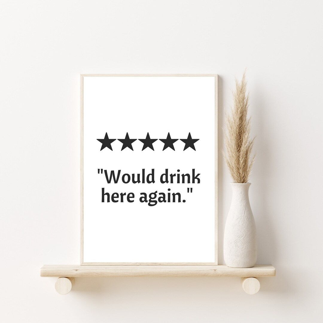 Bar Cart Decor, Printable Wall Art Funny Bar Cart Sign, Alcohol Print ...