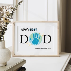 Fathers Day Handprint Art Craft, PRINTABLE Gift for Dad From Kids ...