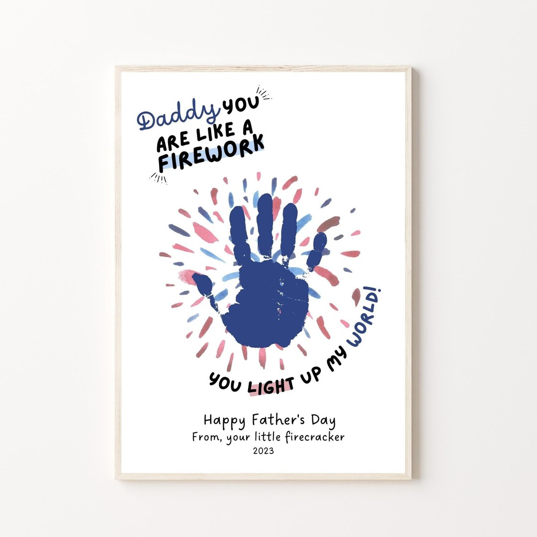 Father's Day Handprint Art Craft PRINTABLE Gift for Dad - Etsy