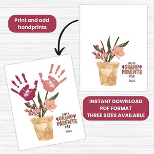 Grandparents Day Handprint Art Craft Printable Gift for - Etsy