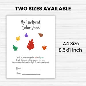 Printable Fall Leaves Color Matching Handprint Art – Fall Craft for ...