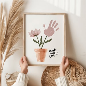 Flower Handprint Craft Art, Mothers Day Activity, for Mom or ...