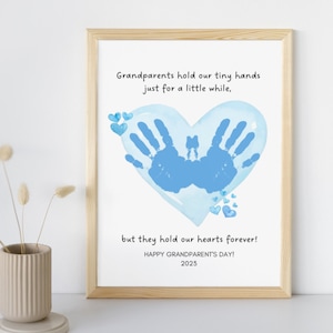 Grandparents Day Handprint Art Craft Printable Gift for - Etsy