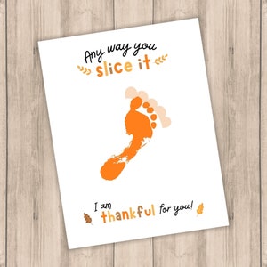 Thanksgiving Footprint Craft, Printable | Thanksgiving Handprint Art ...