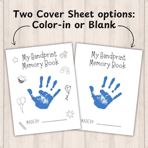 Handprint Art Memory Book, Printable Kids Calendar, 12 Month ...