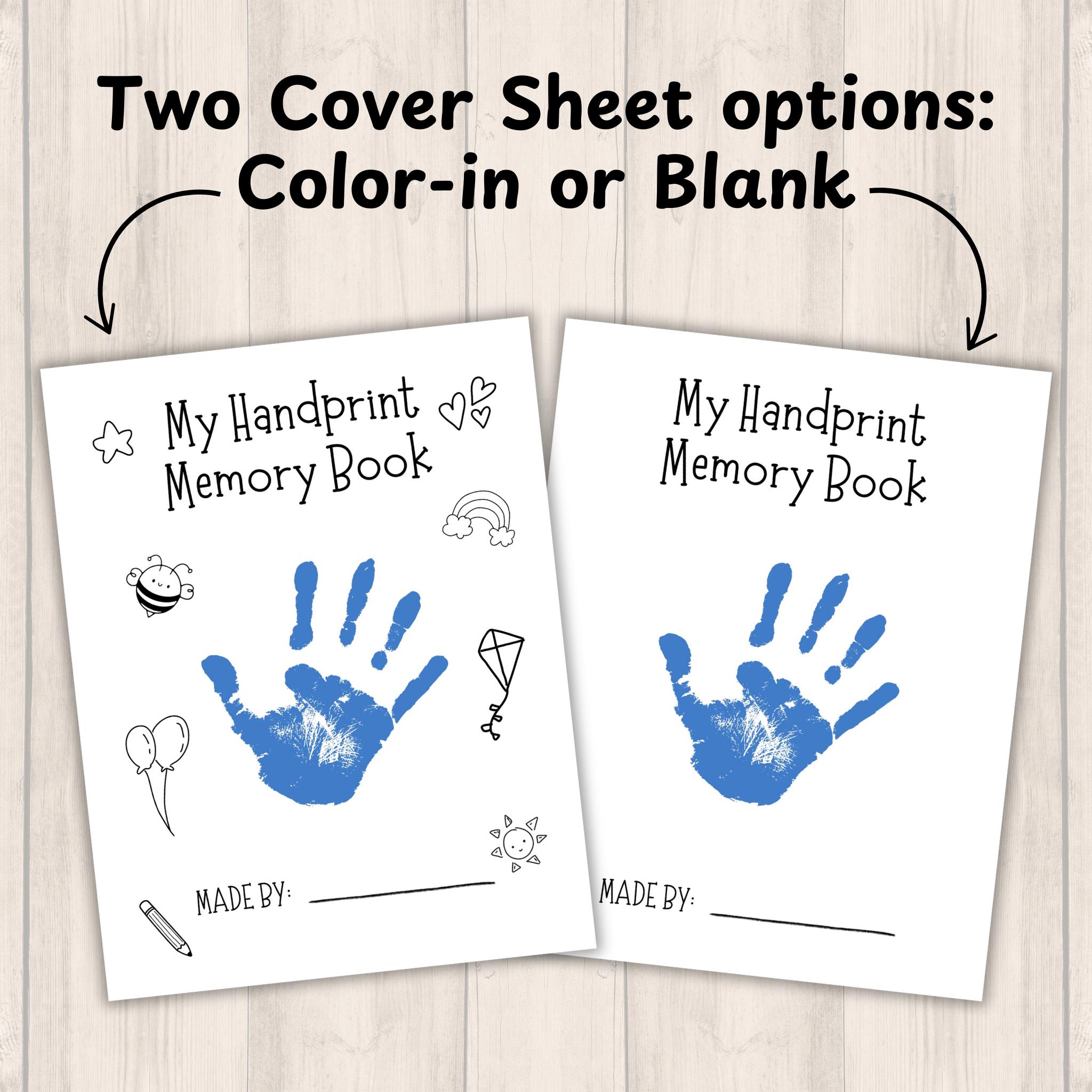 Handprint Art Memory Book, Printable Kids Calendar, 12 Month ...