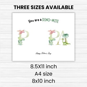 Fathers Day Dinosaur Handprint Art Craft, Printable | Gift for Papa ...