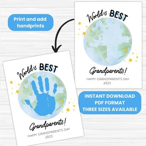 Grandparents Day Handprint Art Bundle Printable (Instant Download) - Etsy