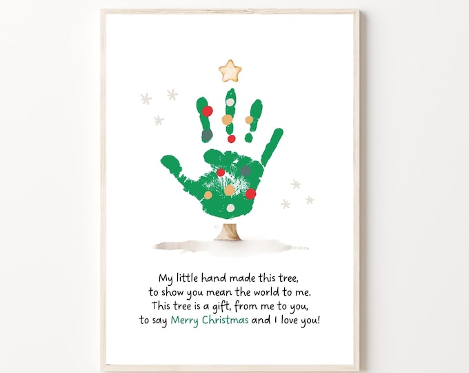 2025 New Years Handprint Art Poem, Printable | New Years Eve Craft ...
