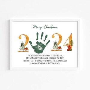 Christmas Handprint Art Craft, Printable, Holiday DIY Card Gift for ...