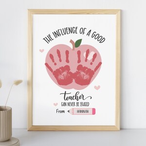 Teacher Appreciation Handprint Art Craft, Printable End of School Year ...