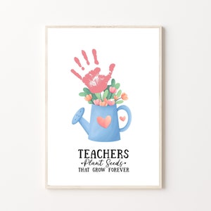 Teacher Appreciation Flower Handprint Art Craft, Printable | End of ...