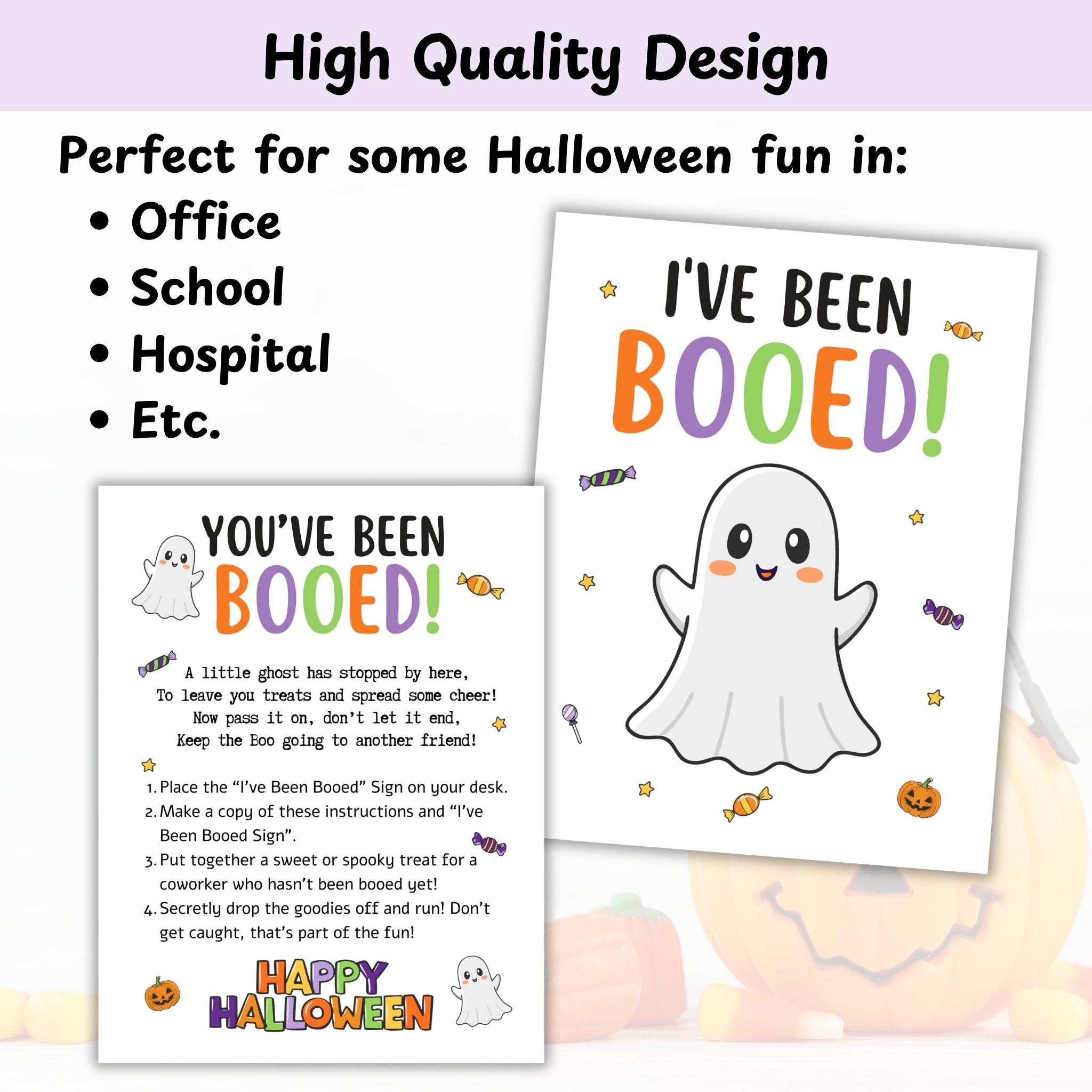 Youve Been Booed Printable, Office Version | Halloween Team Building ...