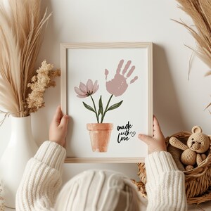 Flower Handprint Craft Art, Mothers Day Activity, for Mom or ...