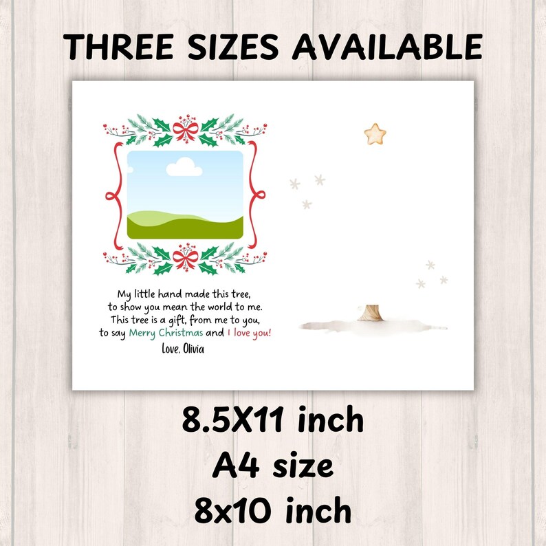 Christmas Handprint Poem Craft | Editable Canva Photo Keepsake | Kids ...