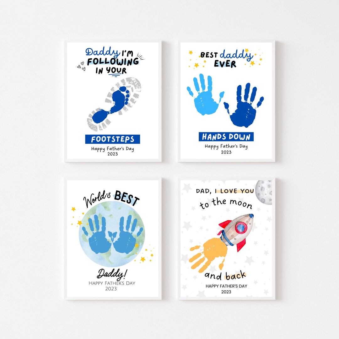 Father's Day Handprint Art Craft Bundle PRINTABLE Gift - Etsy