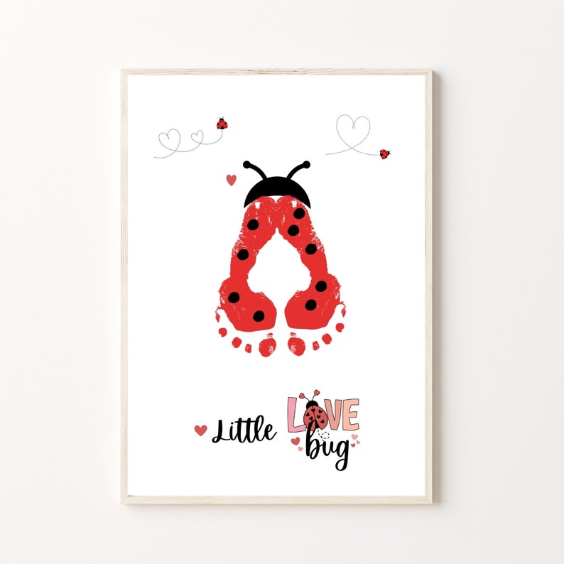 Valentines Day Handprint Footprint Art Craft Bundle, PRINTABLE | Gift ...