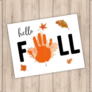 Fall Handprint Craft Bundle, Thanksgiving Printable Autumn Leaves ...