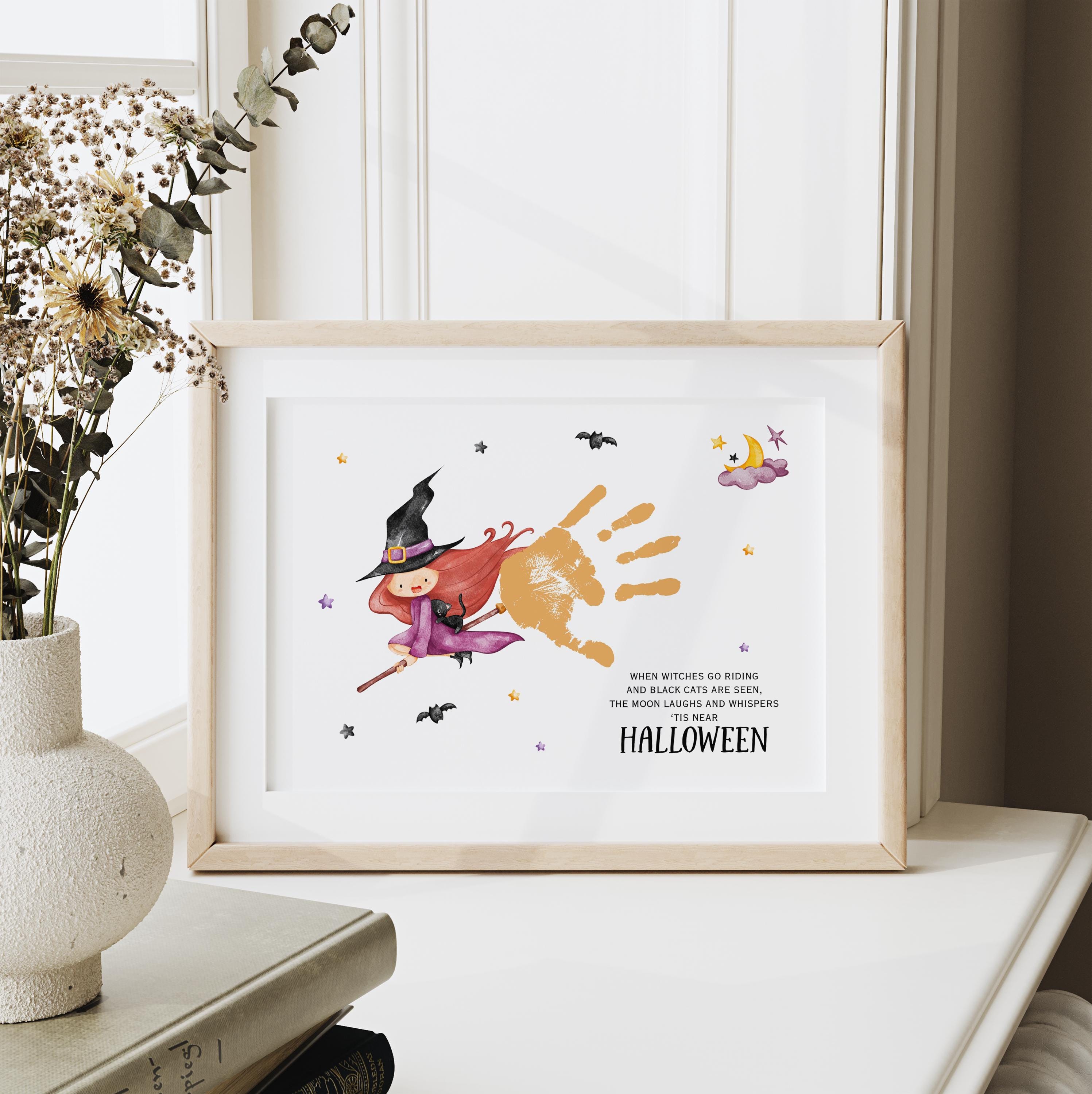 Witch Handprint Craft With Halloween Poem | Toddler, Baby or Preschool ...