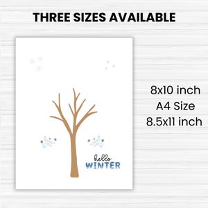 Printable Winter Tree Handprint Art | Winter Handprint Craft ...