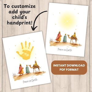 Christmas Nativity Handprint Art Bundle for Kids, Printable | Christian ...