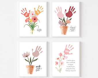 Mothers Day Handprint Craft Printable, Mothers Day Poem, Flower ...