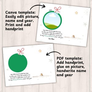 Christmas Handprint Craft Poem Template | Kids Handprint Art With Photo ...